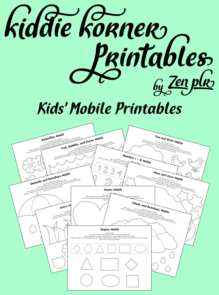Kids’ Mobiles Printables – Zen PLR