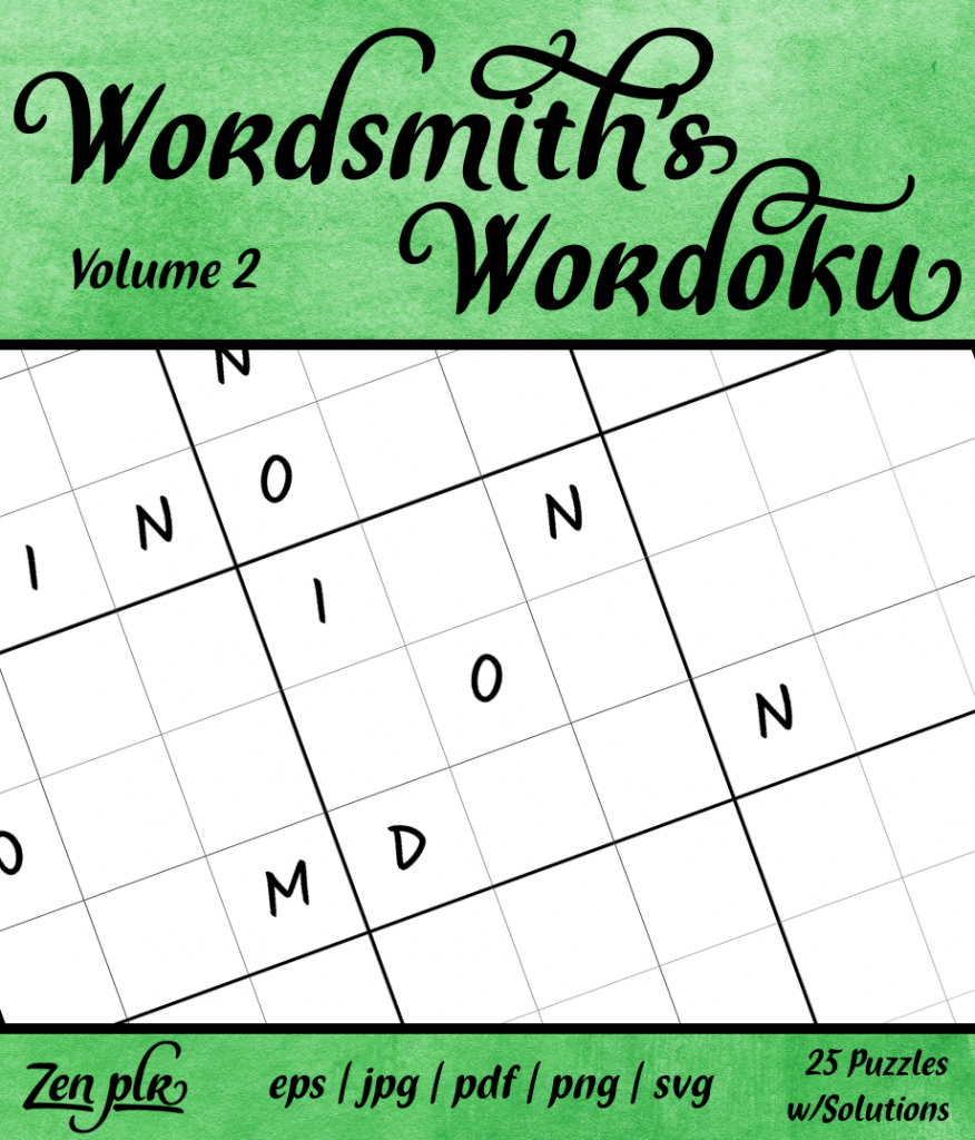 Wordsmith’s Wordoku PLR Puzzle Pack – Volume 2 – Zen PLR